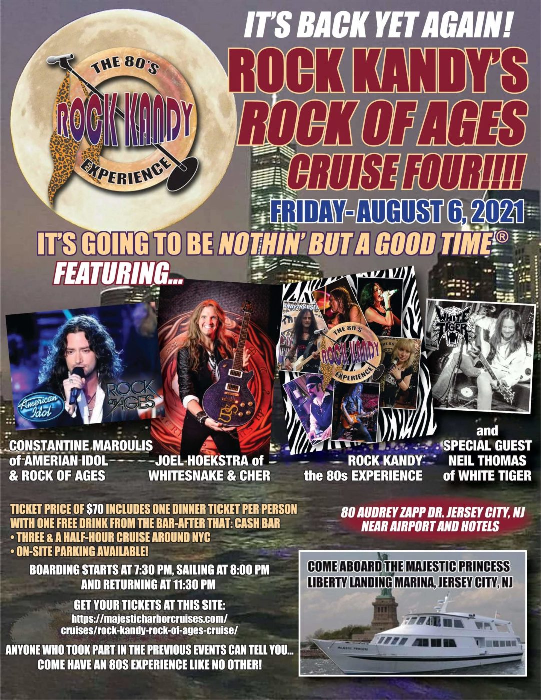 ROCK KANDY ROCK OF AGES CRUISE | Majestic Harbor Cruises